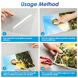 KTRIO Self-Adhesive Laminating Sheets 8.5 x 11 inches, 25 Sheets, 4 Mil Thickness, Clear Self Sealing Laminate Sheets for Crafts, No Machine Needed Self Laminating Sheets