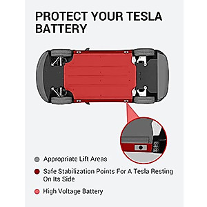 BASENOR Tesla Model 3/Y/S/X Jack Pad Lifting Pucks Jack Lift Pad Adapter Tool with Storage Case(Protects Battery & Chassis) (4 Packs) Accessories
