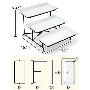 Yedio 3 Tier Serving Tray Set with Yedio 3 Tier Serving Tray