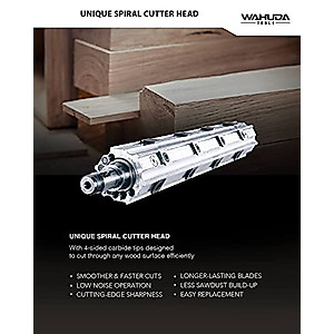Wahuda Tools 13" Spiral Cutterhead Planer with 4-sided carbide Tips (Two Speed-New)