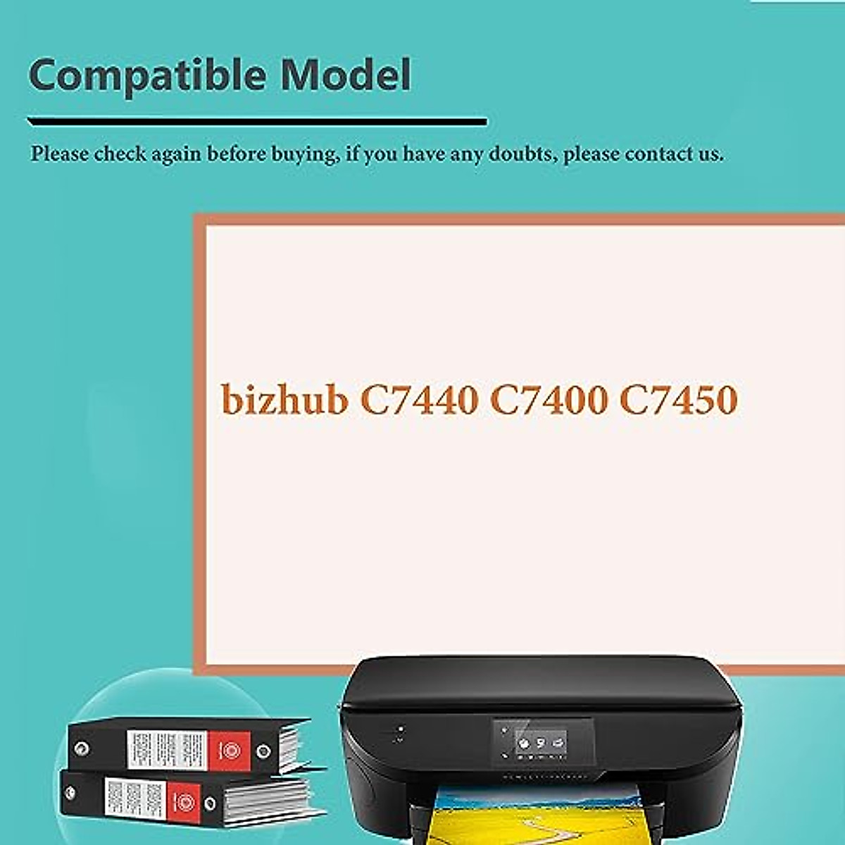 FLOAPA TN7400 Toner Cartridge Use for Konica Minolta Bizhub C7440 C7400 C7450 Printers Black