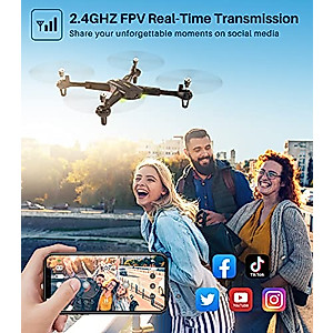 SYMA Drone with Camera 1080P HD FPV Cameras Remote Control Toys RC Quadcopter Helicopter Gifts for Boys Girls Adults Beginners with Altitude Hold, Headless Mode, One Key Start, 3D Flips 2 Batteries