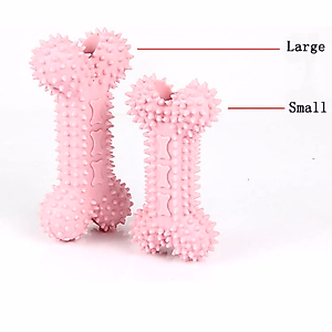 HaLumYi Rubber Bones for Dogs, Flexi Chew Dog Better Bones, Bite Force Dog Toy, Teething Dog Toys for Puppies, Small, A-Yellow