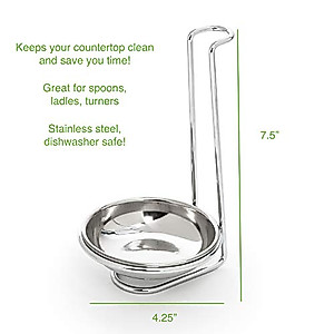 Fox Run Vertical Spoon Holder, 4.75 x 7.5 inches, Stainless Steel