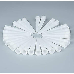 30pcs Plastic Caulking Gun extender Caulk Nozzle Tip Tool for Sausage Caulking Gun, Caulk Nozzles Applicator, Easy To Use, White,ZUOFANG