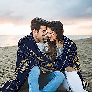 70th Birthday Gifts for Men, 70th Birthday Gifts for Him, 70 Year Old Birthday Gifts for Men, 70th Blanket 70th Birthday Decorations for Men, Gift for 70th Birthday Men, Navy Blue Blanket 60Lx50W Inch