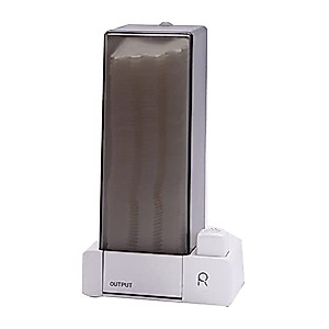 Automatic Cotton Pad Holder Plastic Cosmetic Pads Dispenser Makeup Cotton Press Out Square Container for Vanity Storage and Organizer (Grey) (FG-01)