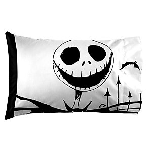 Jay Franco Nightmare Before Christmas Together 1 Pack Pillowcase - Double-Sided Kids Super Soft Bedding (Official Product)