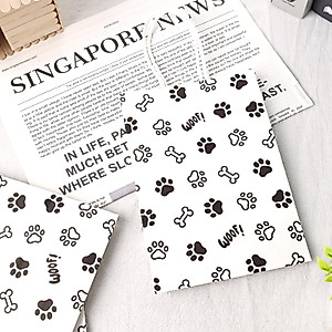 Shindel 16PCS Gift Bags, Animal Paw Prints Gift Bags with Handles Kraft Paper Retail Grocery Bags for Party Supplies Theme Party 5.5 x 2.8 x 7.9 inch