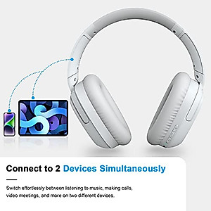 Eonome-Active-Noise-Cancelling-Headphones - S3 ANC Headphones - Hybrid Wireless Over-Ear Bluetooth Headphones with Mic,Multiple Modes,40H Playtime,Comfortable Protein Earcups(Gray)