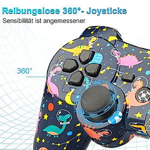 OUBANG 2 Pack Remotes Work for PS3 Controller Wireless, Cool Blue Gamepad Compatible with Playstation 3 Controller, Wireless Game Control for PS3 with Upgraded Joystick, Pa3 Controllers for PS3 Gift