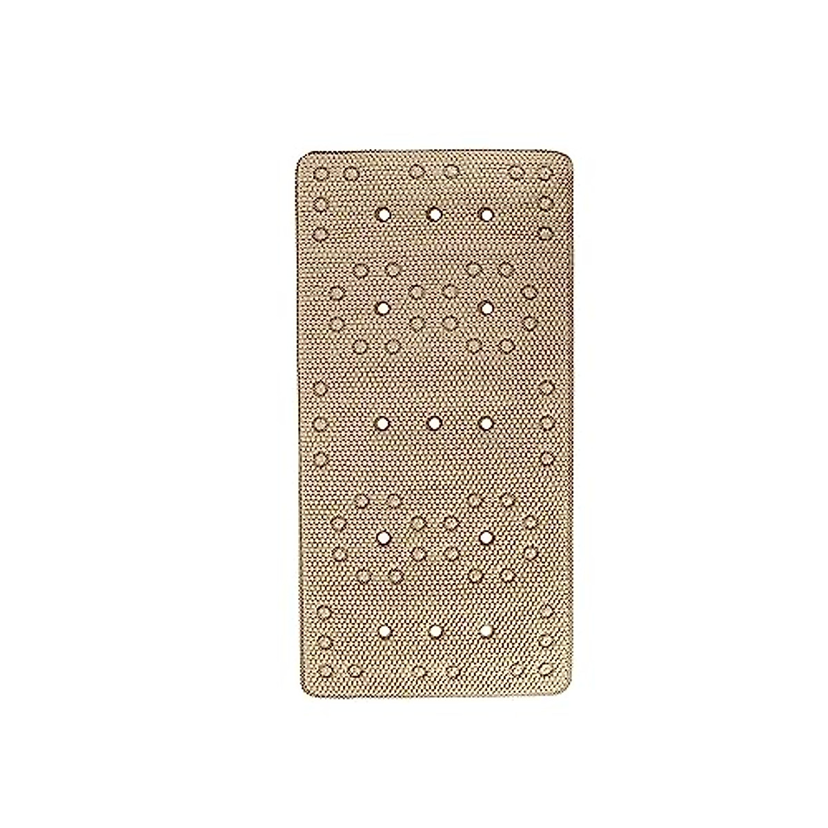 Splash Home Deluxe Softee Bathtub Mat, Non-Slip Extra-Long Shower Mat with 58 Suction Cups and Drain Holes Bath Mat for Tub, 36 L x 17 W, Machine Washable, PVC Foam - Taupe, Twin XL