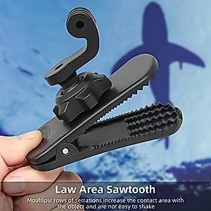 SUREWO 360° Rotation Backpack Strap Mount Quick Clip Mount with Expand Frame Compatible with DJI Osmo Pocket,Osmo Pocet 2