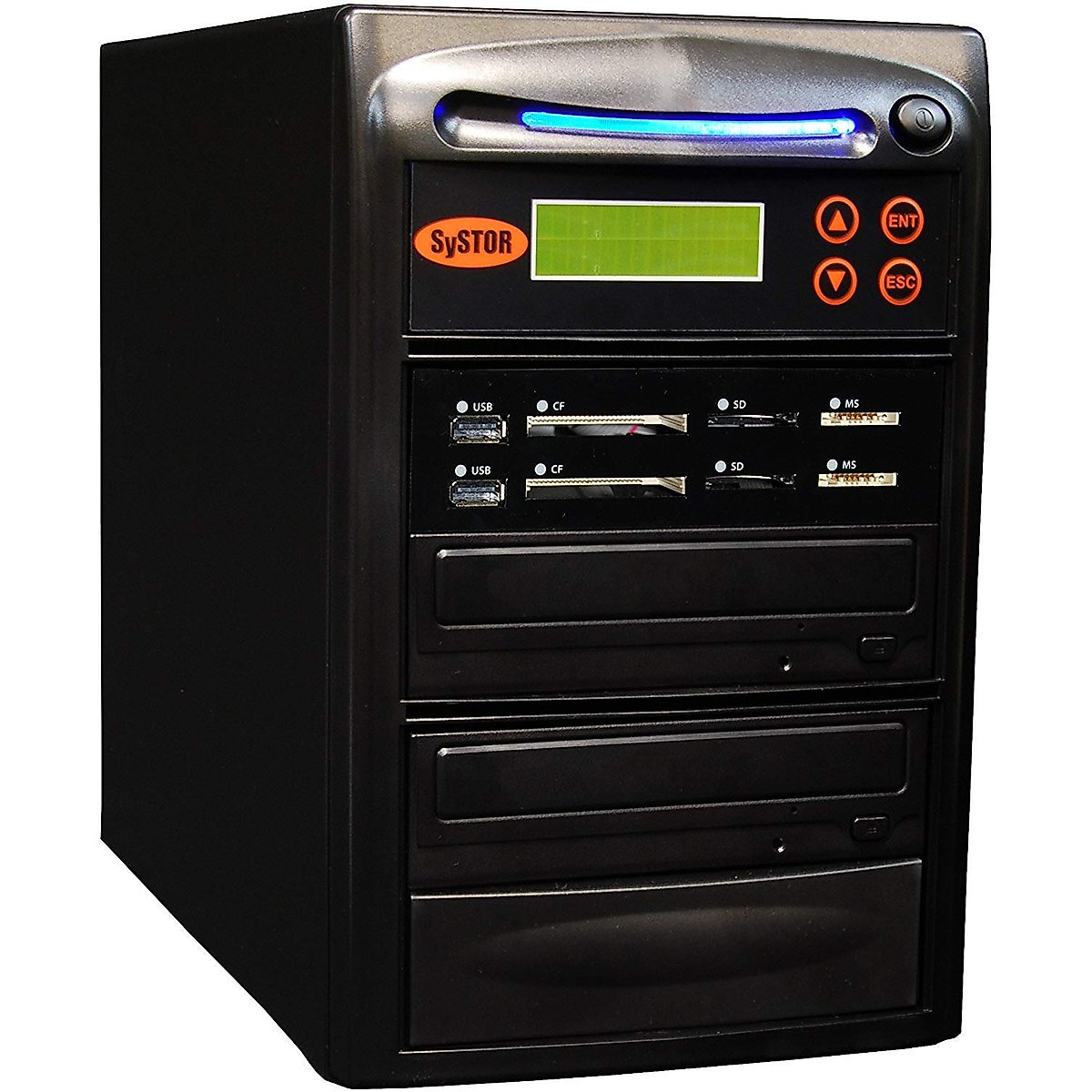 Systor 1:1 All-in-One Combo Flash Drive & DVD Duplicator - Back up USB/SD/CF/MS Flash Media Cards to a Single CD/DVD Disc - SYS-USBSDCF-01