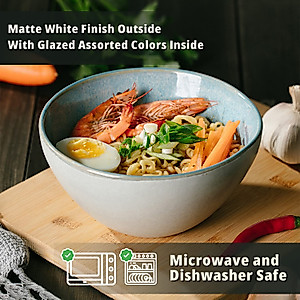 Brew To A Tea BTaT- Cereal Bowls, 29 Oz, 6 Pack, Colorful Bowl Set, Ceramic Bowls, Microwave Safe Bowls, Snack Bowls, Microwave Oatmeal Bowl, Cereal bowl, Dessert Bowls…