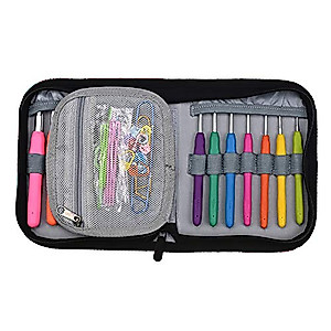 SagaSave Crochet Hook Pouch Cute Storage Bag Knitting Kit Case Organizer Bag for Sewing Crochet Needles Tool Waterproof