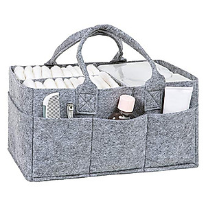 ELIMXIAOLN Baby Diaper Caddy for Boy or Girl Organizer Diaper and Baby Wipes Storage Bag Portable Tote Baby Shower Gifts Newborn Essentials for Car Storage and Outing