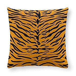 Tiger Skin Pattern Fleece Blanket Throw Cushion Travel Packable Plush Blankets for Office Bed Sofa Couch Camping 60x70 Inches