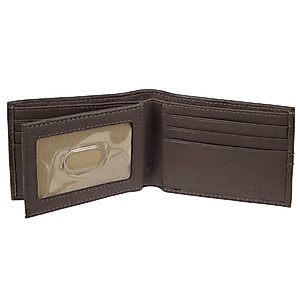 Columbia Men's Coated Leather Extra Capacity Slimfold Wallet, Compact,Rfid Blocking,Slim, Brown, One Size