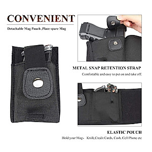 Belly Band Concealed Carry Gun Holster Belt Right Hand Waist Waistband Hip Men Women Unversal