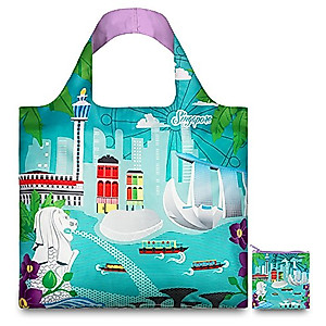LOQI Urban Singapore Reusable Shopping Bag, Multicolored