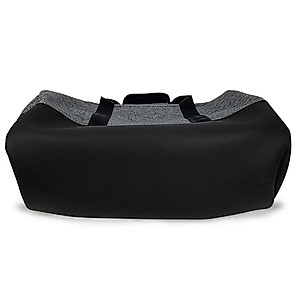 Smassy Durable Neoprene Gym Bag with Vegan Leather Bottom - Large Sports Duffel with Adjustable Shoulder Strap and Multiple Pockets