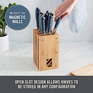 DASH Zakarian by DASH Magnetic Bamboo Knife Block for Holding and Displaying Knives