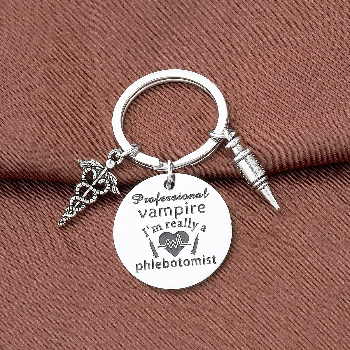 TGBJE Phlebotomy Gift Phlebotomist Gift Professional Vampire I’m Really A Phlebotomist Jewelry Venipuncturist Gift Nurse Jewelry (Phlebotomist key)