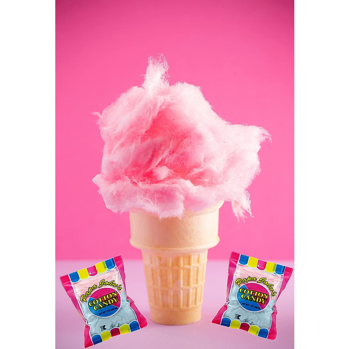 Fruidles Cotton Candy Blue and Pink Swirl Party Flavors Supplies Birthday Treats for Kids, Kosher, 1oz Bag (12-Pack)