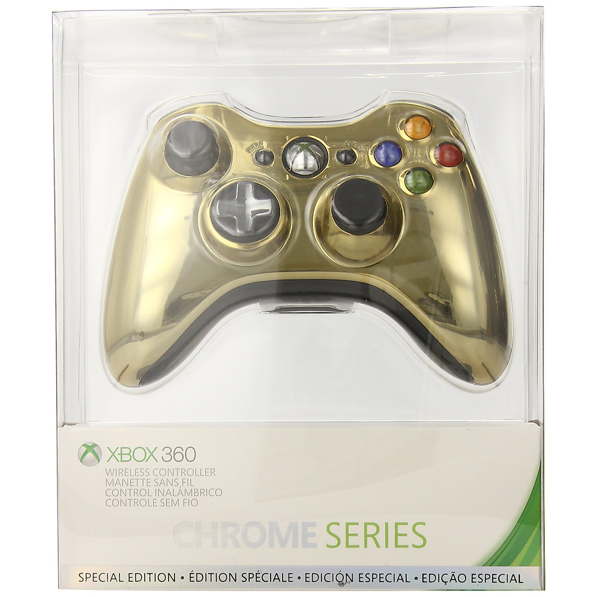 Xbox 360 Wireless Controller - Gold Chrome (Renewed)