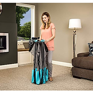 Regalo My Play Deluxe Portable Play Yard Indoor and Outdoor, Bonus Kit, Includes a Full Canopy, Washable, Aqua, 6-Panel