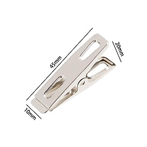 20 Pcs Clothes Pins for Laundry Clips, Heavy Duty Stainless Steel Clothespins, Metal Towel Clips Clothes Pegs for Outdoor Clothesline