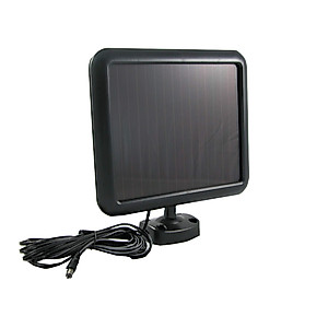 FORCETEKDATA Solar Panel 6 Volts Battery Charger with 2.1x5.5mm Center-Positive Jack and 15 Feet Cable Line-Black