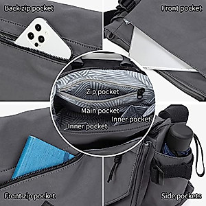 ETidy Large Nylon Crossbody Bag For Women Men Waterproof Lightweight Casual Shoulder Bookbag（Amy Green）