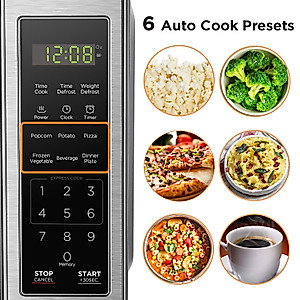 BLACK+DECKER BCRK17V Compact Refrigerator Energy Star Single Door Mini Fridge with Freezer, 1.7 Cubic Ft., VCM, Silver & EM720CB7 Digital Microwave Oven with Turntable Push-Button Door, Child Safety