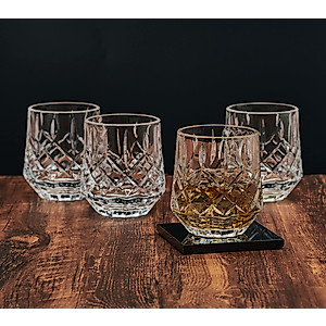 Mikasa Wesley Double Old Fashioned Whiskey Glasses, Set Of 4, 11 Ounce, Clear