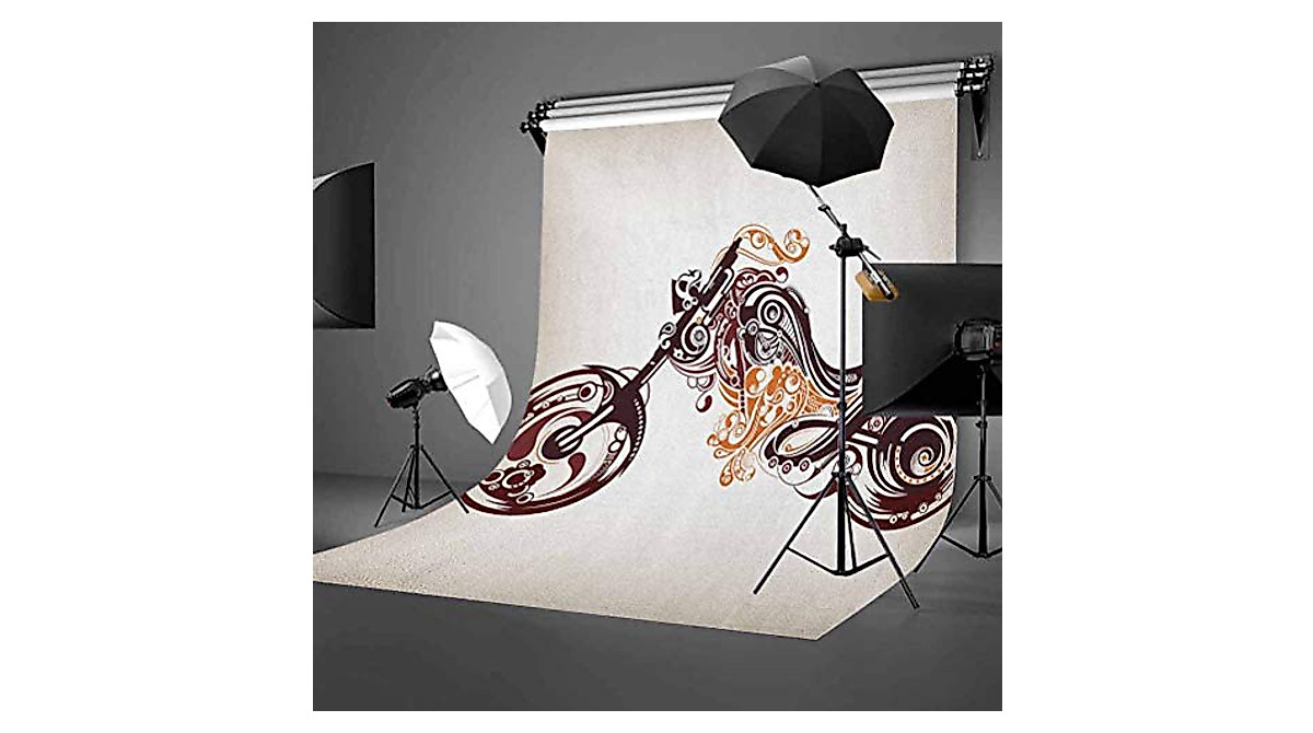 Motorbike Photography Backdrop: Vinyl 3x5ft for Events