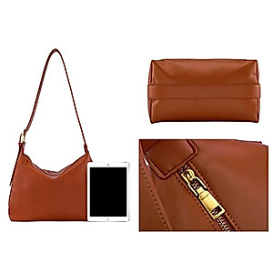 Ayliss Women's Shoulder Handbag Crossbody Purses Messenger Handbag Hobo Tote Bag Fashion Faux Leather Casual Work Handbag (Brown)