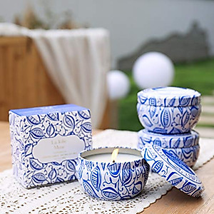 LA JOLIE MUSE Citronella Candles Outdoor Indoor, Citronella Candles for Patio Set 3, 45 Hours Buring Time Each, Natural Soy Wax Candles