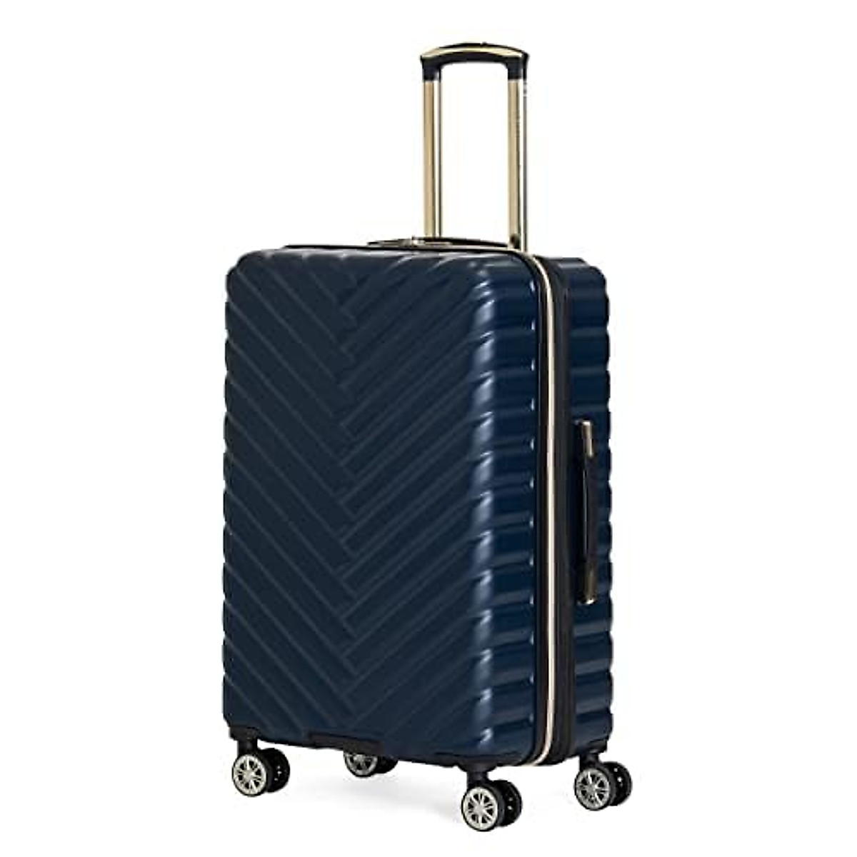 Kenneth Cole REACTION Madison Square Lightweight Hardside Chevron Expandable Spinner Luggage, Navy, 2-Piece Set (20" & 28")