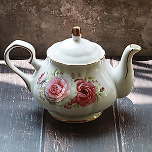 Jomop Teapot Handmade Ceramic Flowers (Rose)
