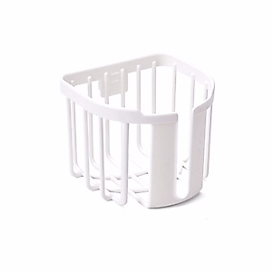 Toilet Paper Holder, Wall Mounted Bathroom Roll Tissue Wire Basket Toilet Paper Basket Self Adhesive Bathroom Storage Rack for Home Hotel(White)