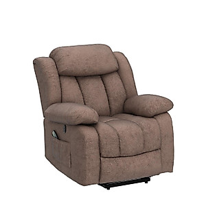 ANJ Power Lift Recliner Chair with Heat & Massage for Elderly, Overstuffed Lift Chairs with USB Port and Heavy Duty Reclining Mechanism(Taupe)