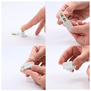 Aniai 25 Pack Vampire Plugs, Female Plug End Replacement, Electric Plugs, Extension Cord Replacement Ends for Garden Decor Lights, Extension Wire