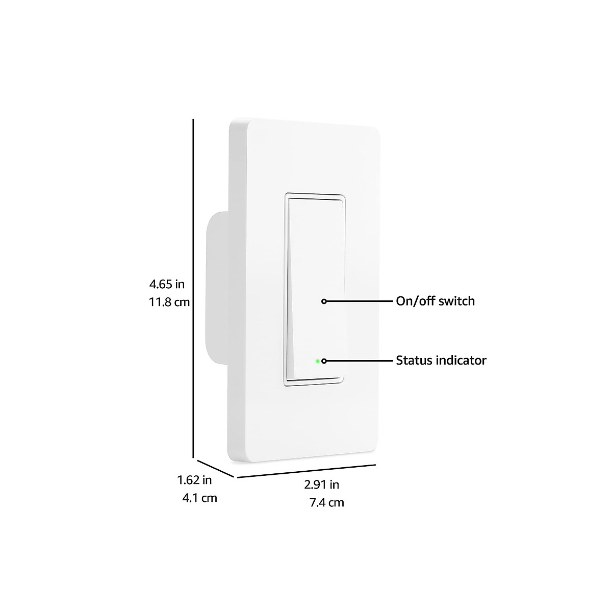 Amazon Basics 3-Way Smart Switch, Neutral Wire Required, 2.4 Ghz WiFi, Works with Alexa
