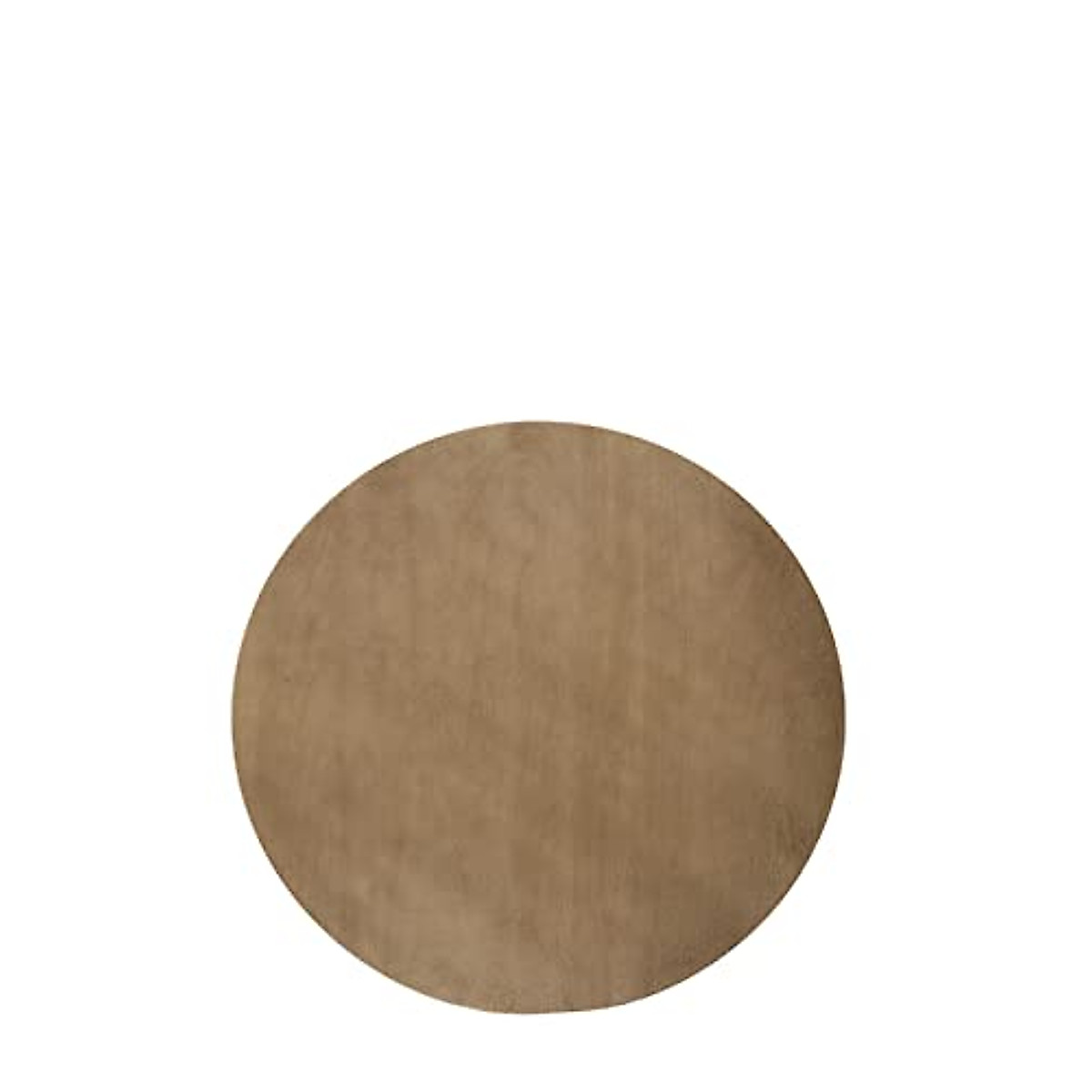 DAIVA CASA Orion 37 inch Round Wooden Dining Table Birch Circle Dinner Table Solid Wood Kitchen & Dining Room Tables/Scandinavian Furniture Mid Century Modern Table Brown Small Dining Room Table