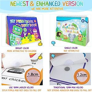 Busy Book, Montessori Toys for Toddlers, Preschool Learning Activities for Kids, Autism Educational Learning Book with 12 Themes, Sensory Toys Busy Board for Kids