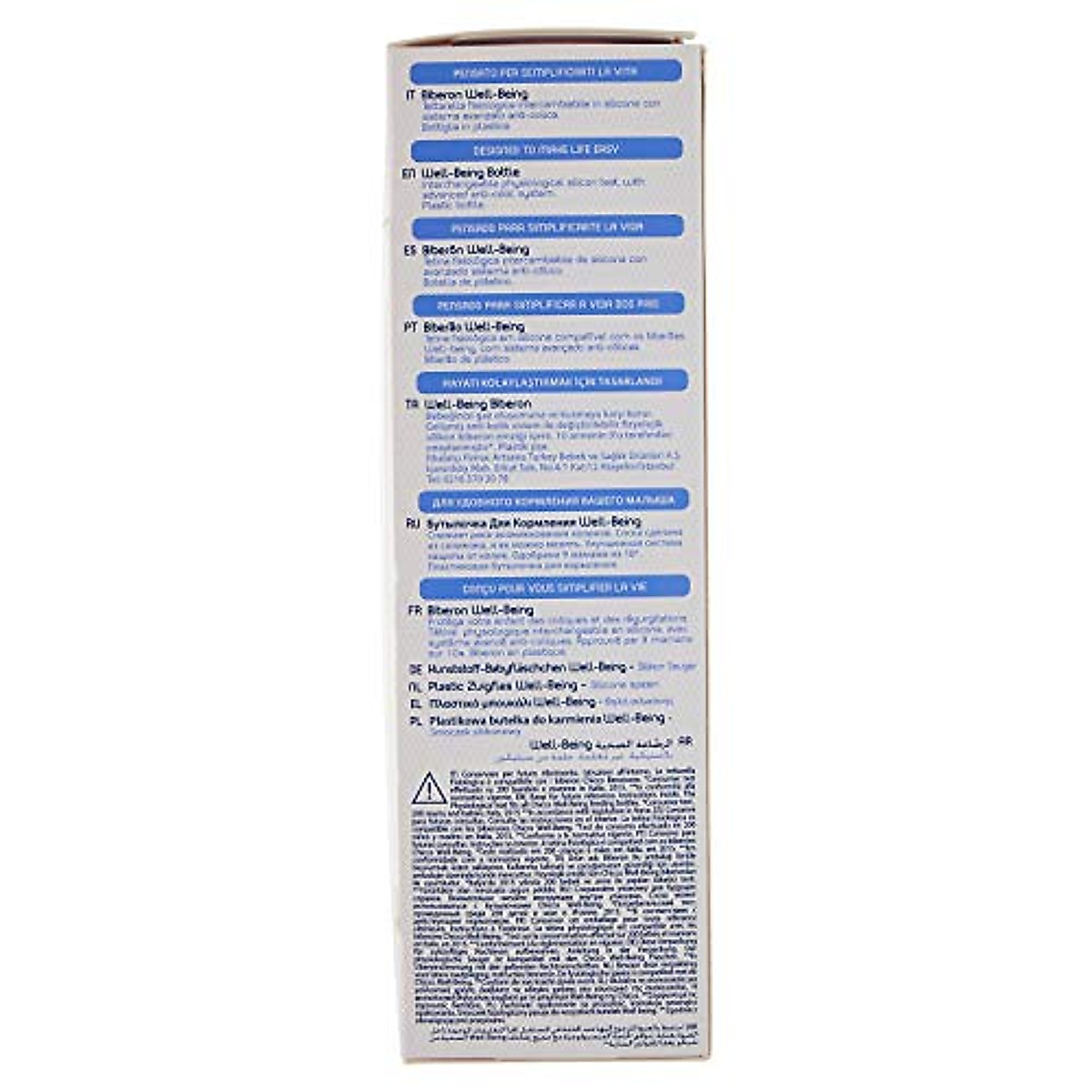 Chicco Baby Bottle Wellbeing Colored Polypropylene and Silicon Model 330ml + 4Mesi