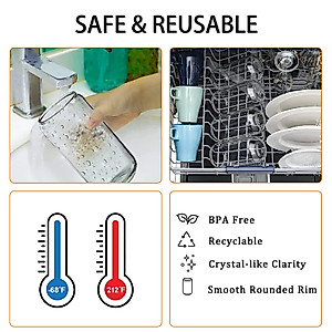 Weiei Beer Can Glasses with Bamboo Lids and Glass Straw 4pcs Set - 16oz, Wide Mouth Iced Coffee Cups with 4 Straws, Can Shaped Glass Cups, Reusable Glass Tumbler Boba Cup for Tea, Boba, Smoothie