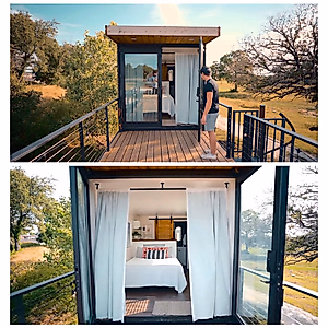 EMONIA 20ft x 10ft 3 Room Prefab Container House Luxury Tiny Homes to Live in for Adults Mini Mobile Modular Guest Homes kit